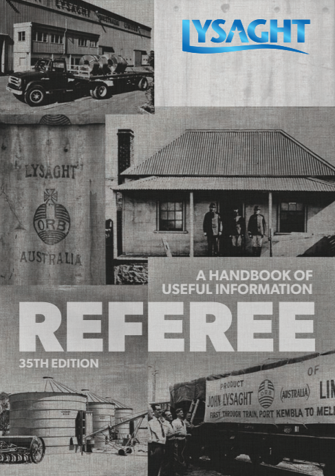 The LYSAGHT® Referee 35th Edition | STEEL SELECT®